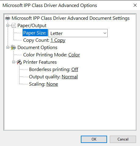 Editing a SpecView Project > Printing > Print Setup