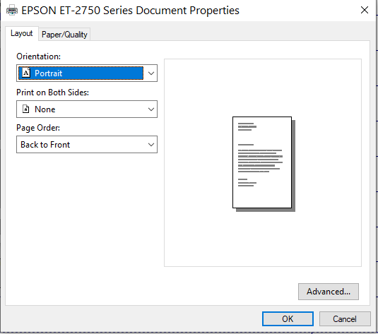 Editing a SpecView Project > Printing > Print Setup